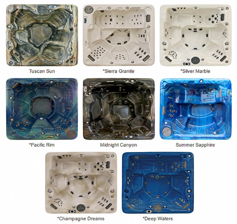 shell colours | Crown Spas & Pools